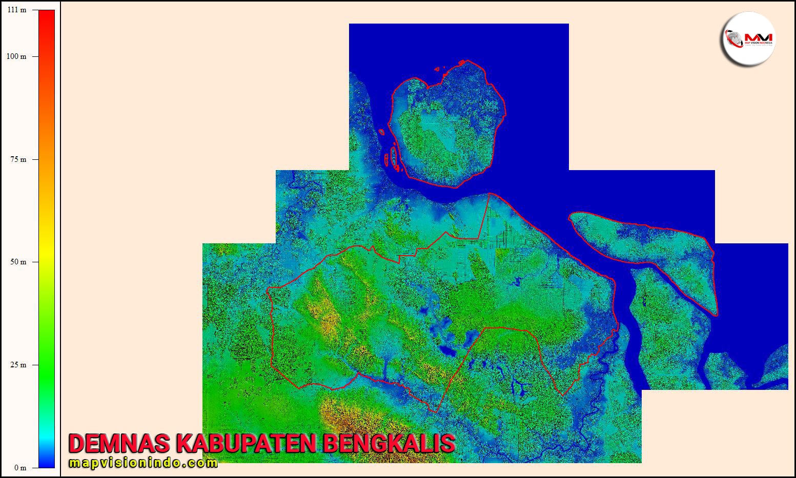 Download DEMNAS Gratis Kabupaten & Kota di Provinsi Riau - Map Vision ...