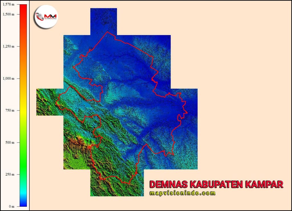 Download DEMNAS Gratis Kabupaten & Kota di Provinsi Riau - Map Vision ...