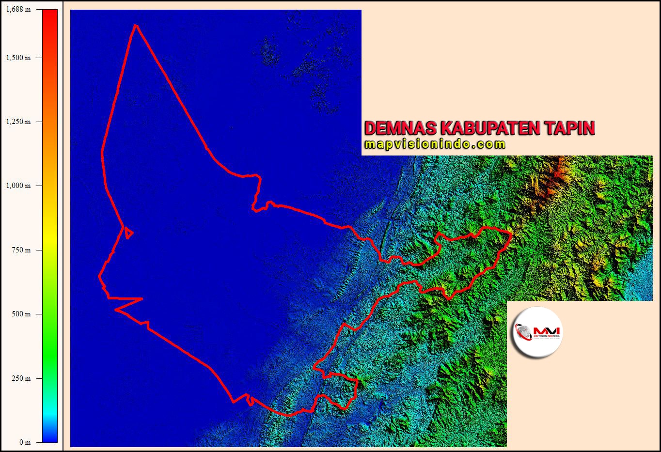 Download DEMNAS Gratis Kabupaten & Kota di Provinsi Kalimantan Selatan ...