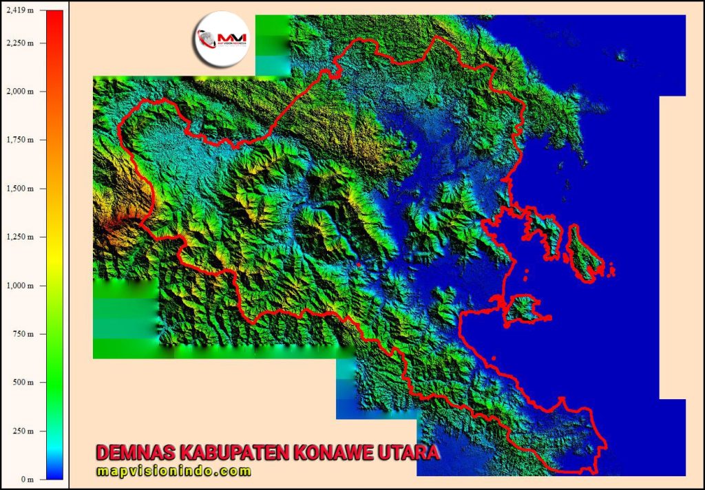 Download DEMNAS Gratis Kabupaten & Kota di Provinsi Sulawesi Tenggara ...
