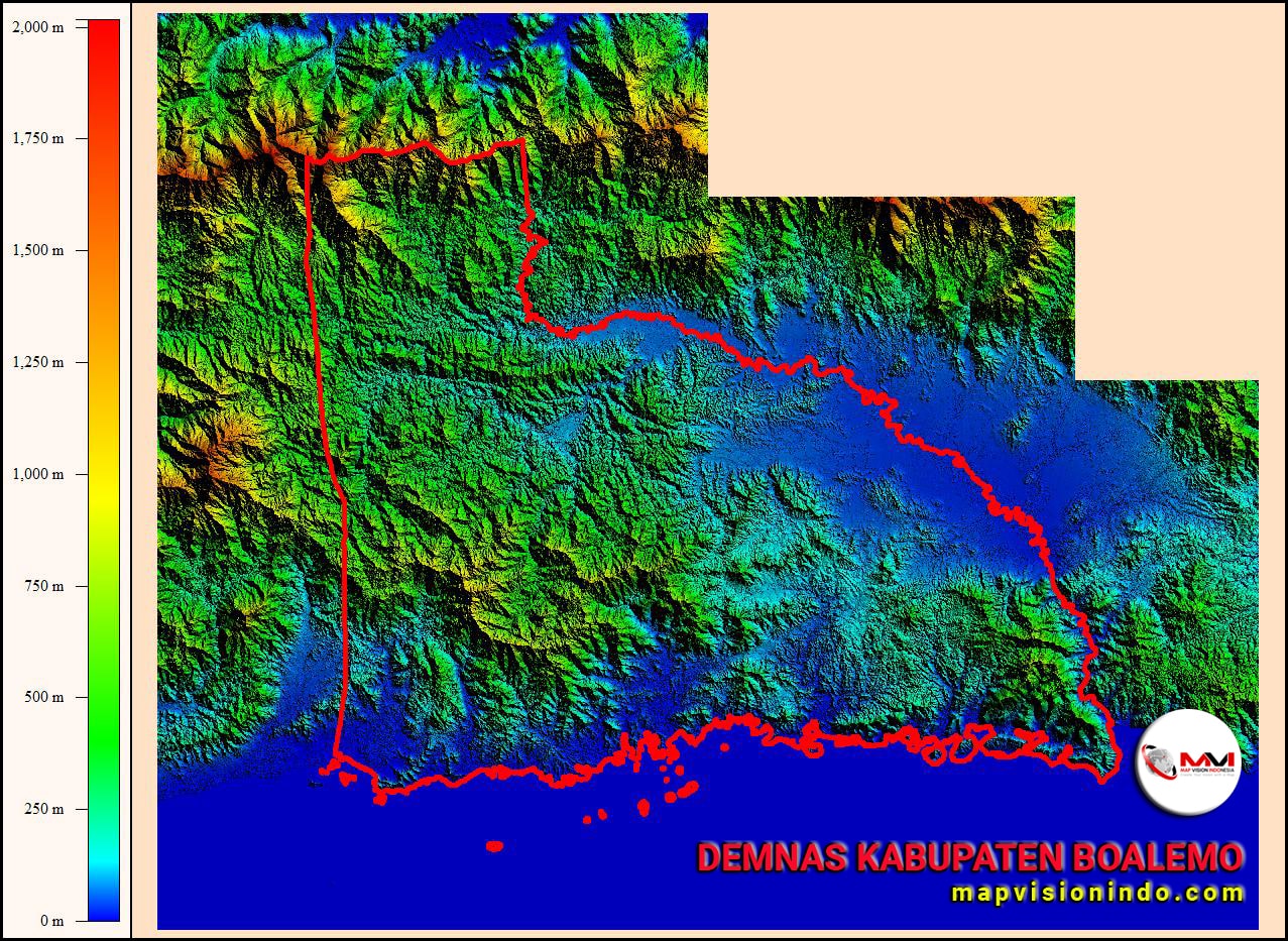 Download DEMNAS Gratis Kabupaten & Kota di Provinsi Gorontalo - Map ...