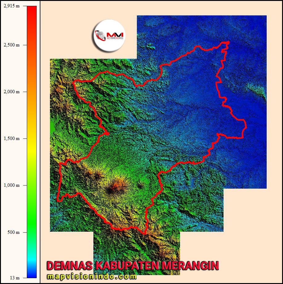 Download DEMNAS Gratis Kabupaten & Kota di Provinsi Jambi - Map Vision Indonesia